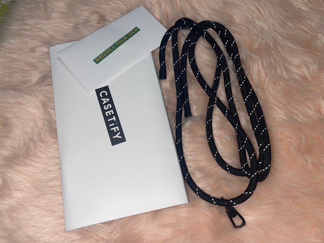 Casetify Rope Phone Strap with Card (Black Reflective), Mobile Phones ...