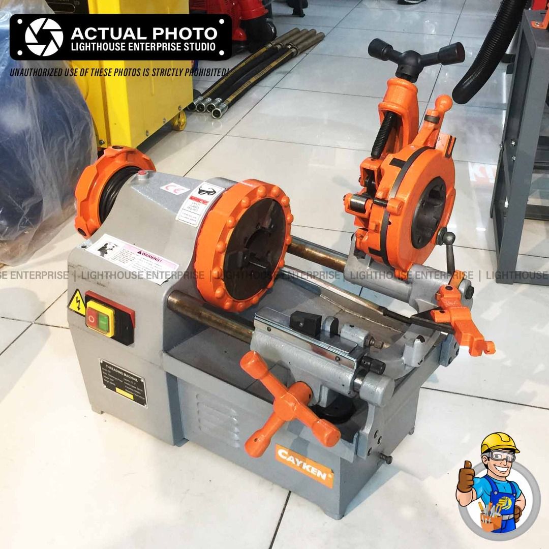 CAYKEN 750W Single Phase Pipe Threading Machine / Electrical Pipe Threader (1/2"-2") LIGHTHOUSE ...