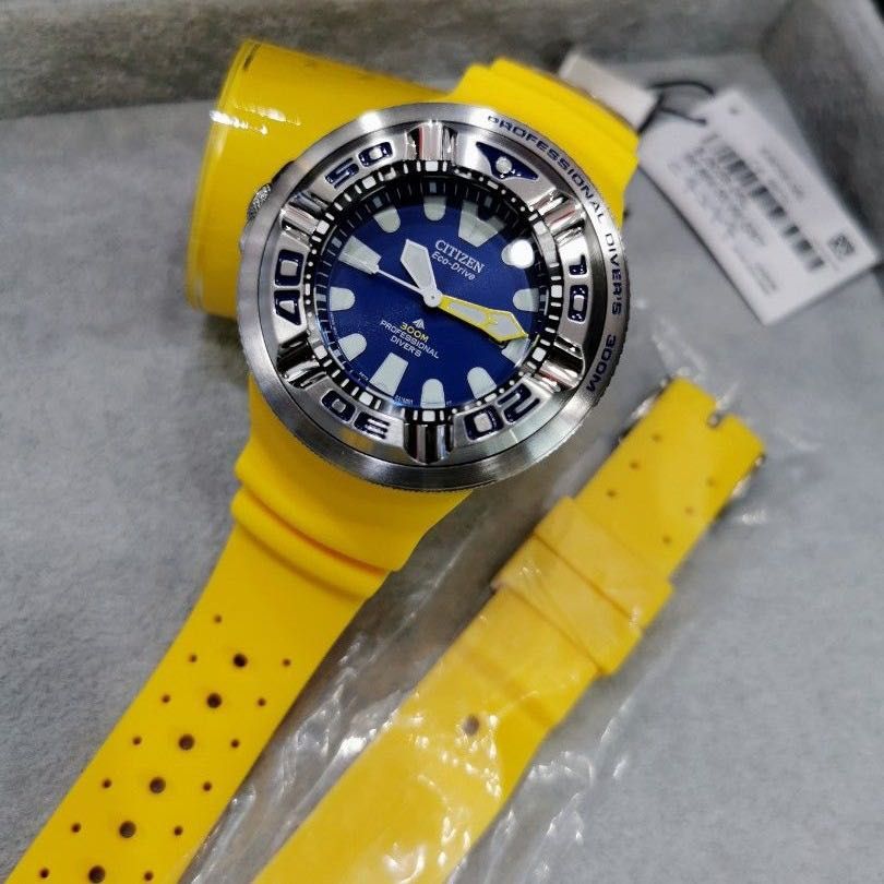 CITIZEN Promaster Marine BJ8058-06L Eco-Drive "Ecozilla" Blue Dial 300M ...