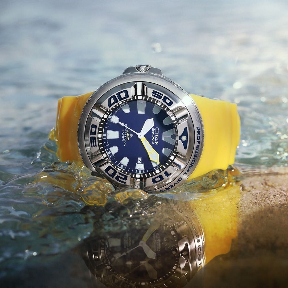 CITIZEN Promaster Marine BJ8058-06L Eco-Drive "Ecozilla" Blue Dial 300M ...