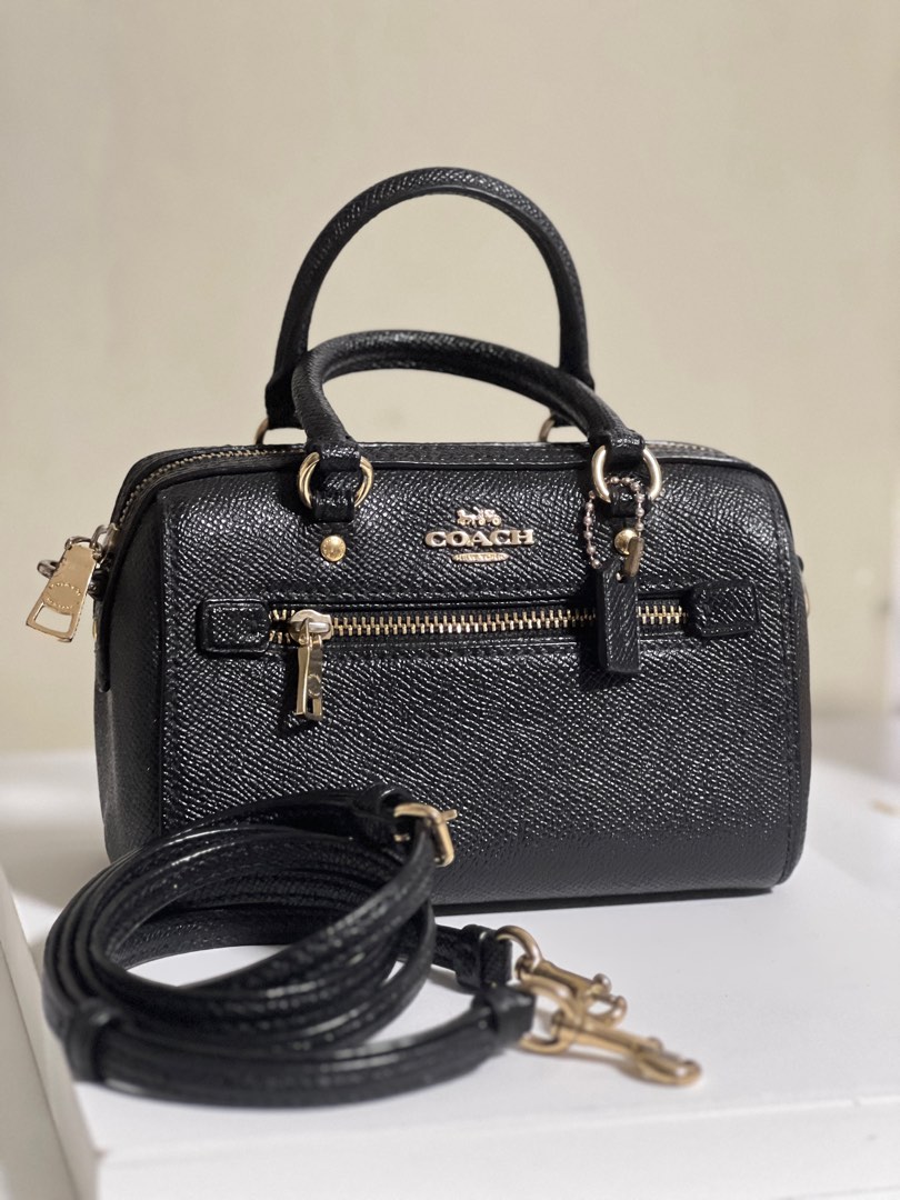 Coach Micro Rowan with Strap Black, Luxury, Bags & Wallets on Carousell