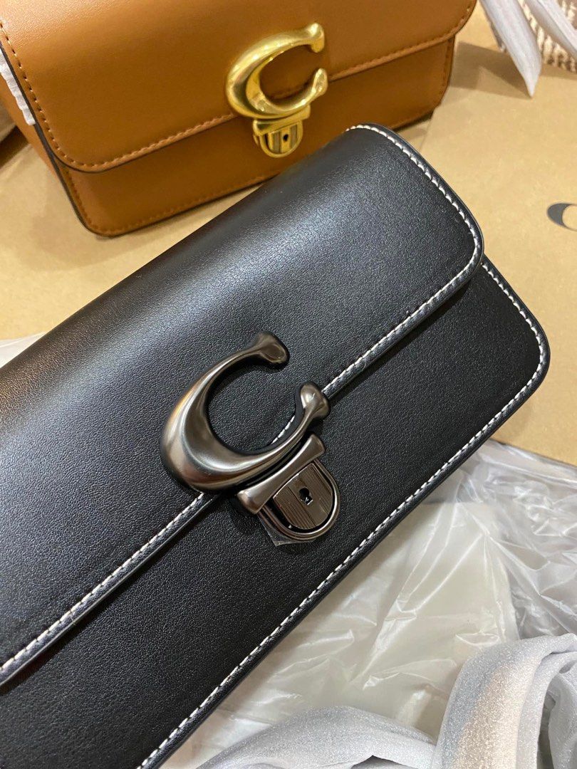 Coach Studio 20 Leather Shoulder Bag in Black, Women's Fashion, Bags ...