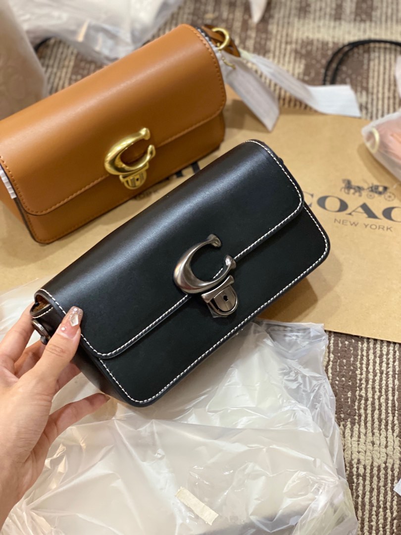 Coach Studio 20 Leather Shoulder Bag in Black, Women's Fashion, Bags ...