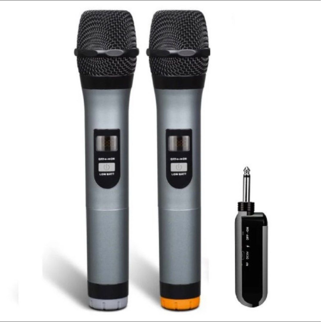 CyberTech Wireless UHF Microphone 一拖二無線咪, 音響器材, 咪高風/麥克風 - Carousell
