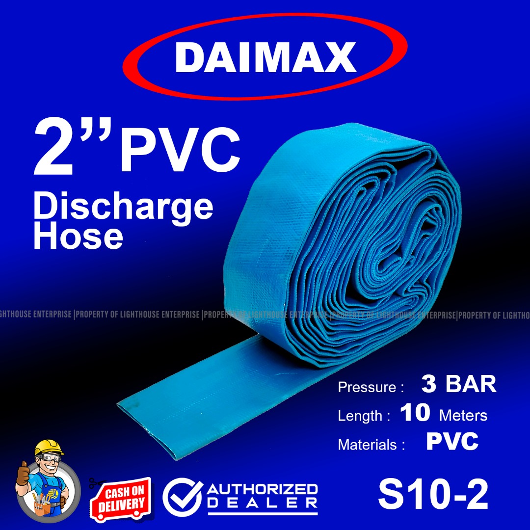 DAIMAX 10M PVC Lay Flat Discharge Hose / Duct Hose (2") *LIGHTHOUSE ...