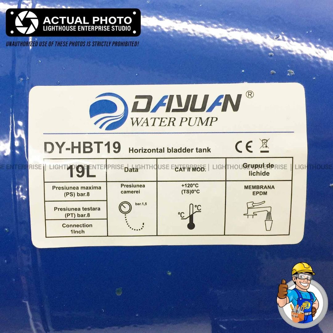 DAYUAN Italy Horizontal Bladder Tank (19L) LIGHTHOUSE ENTERPRISE on ...