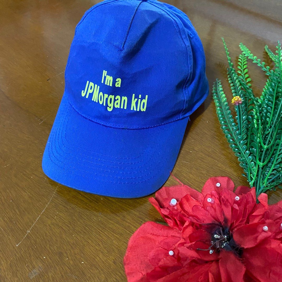 Defect JP Morgan kid cap_ Blue kid cap, Babies & Kids, Babies & Kids ...