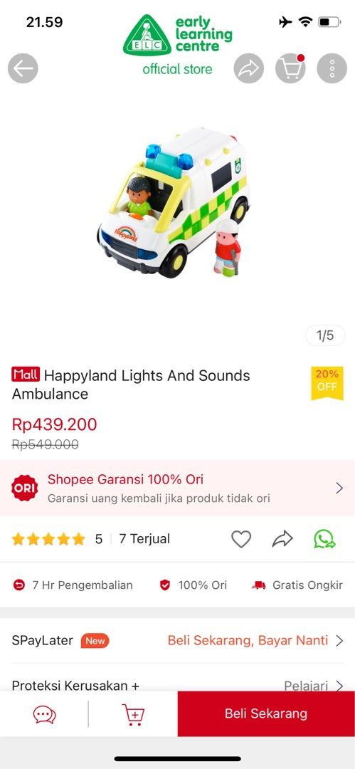 Elc ambulance happyland, Bayi & Anak, Mainan & Baby Walker di Carousell