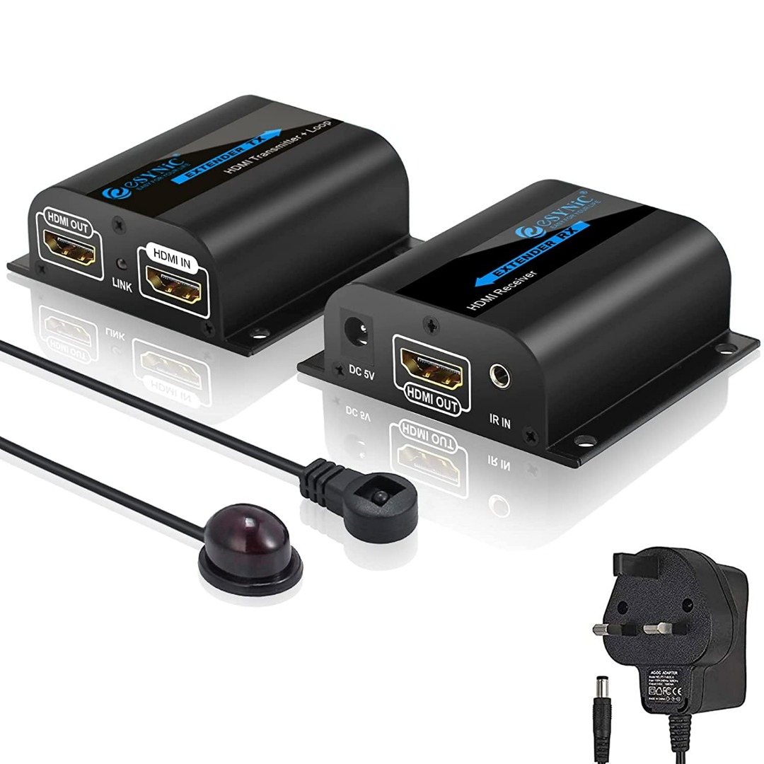 eSynic Professional HDMI Extender POC 1080P HDMI Extender Splitter 2 ...