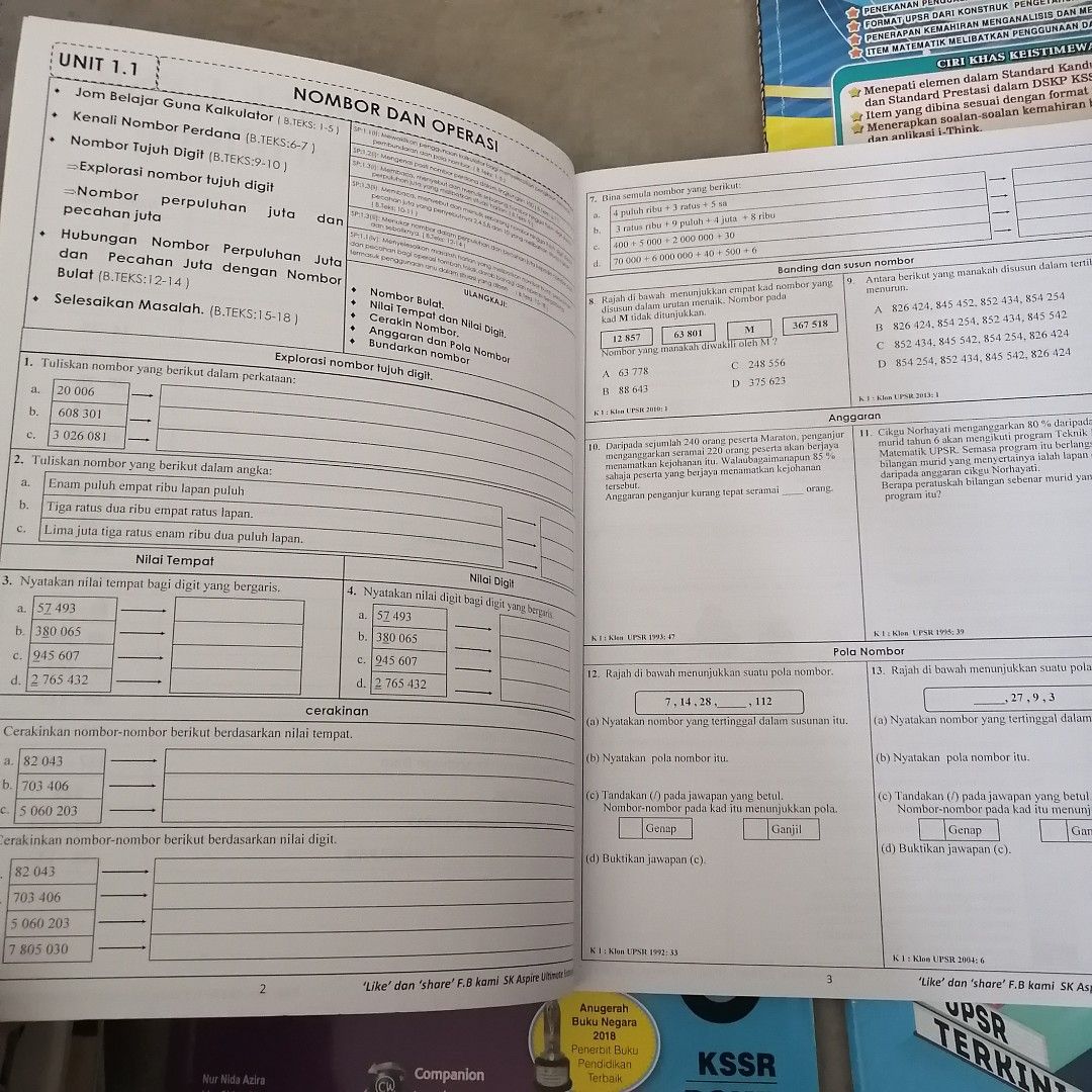 (Exercise Book) UPSR Matematik, Hobbies & Toys, Books & Magazines ...