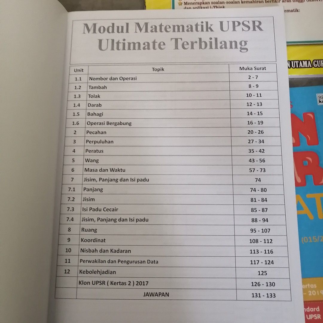 (Exercise Book) UPSR Matematik, Hobbies & Toys, Books & Magazines ...