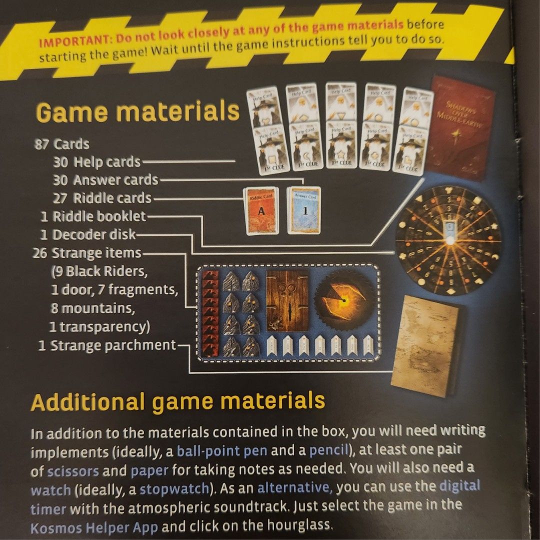 LOTR Escape Room Game, Hobbies & Toys, Toys & Games on Carousell