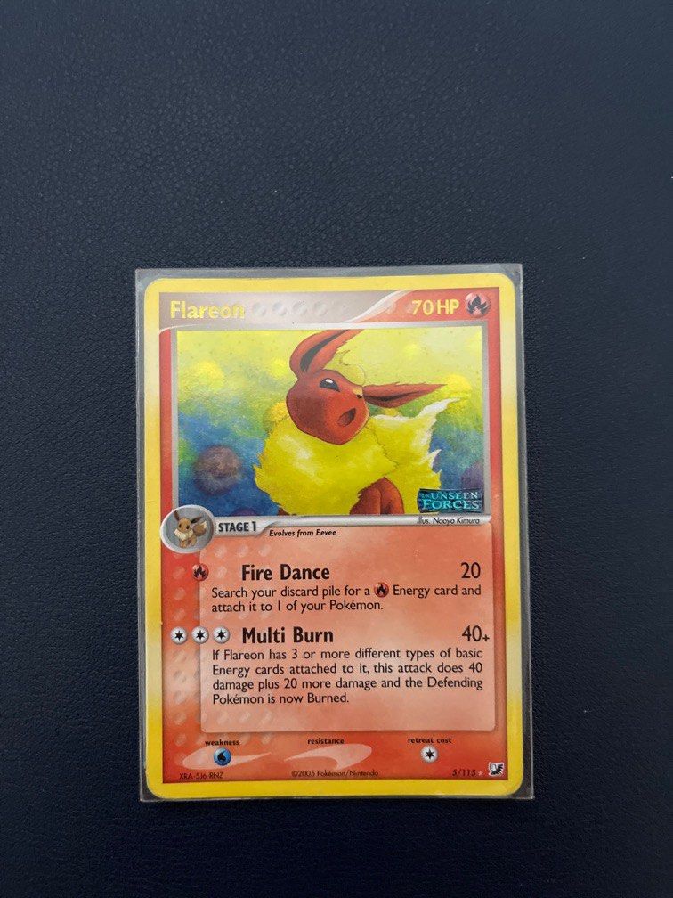 Flareon 5/115 EX Unseen Forces STAMPED, Hobbies & Toys, Toys & Games on ...