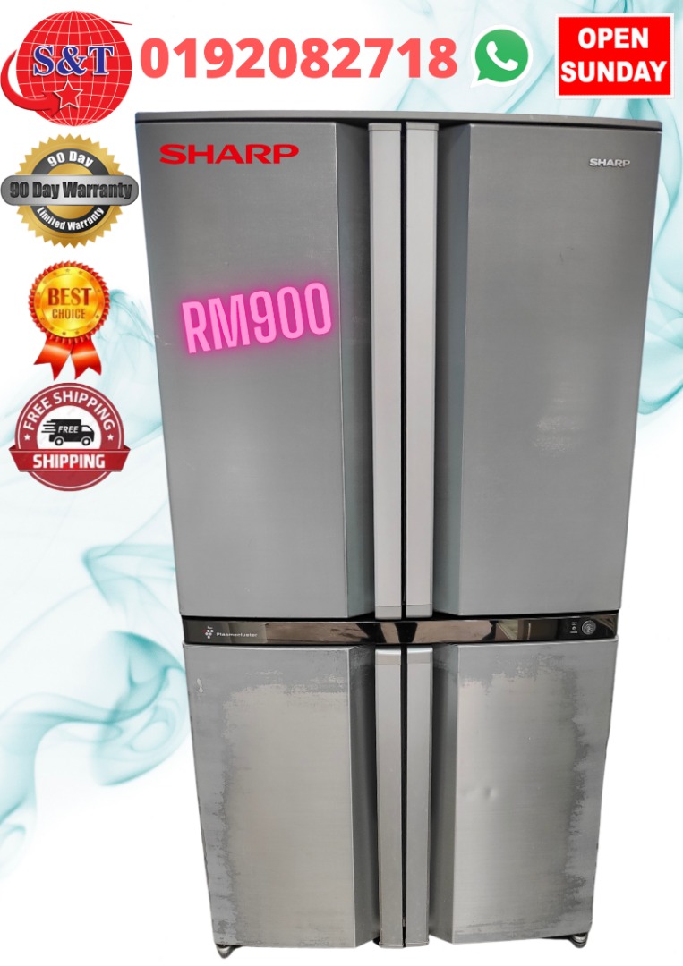 FRIDGE SIDE BY SIDE SHARP 500 LITRE, TV & Home Appliances, Kitchen ...