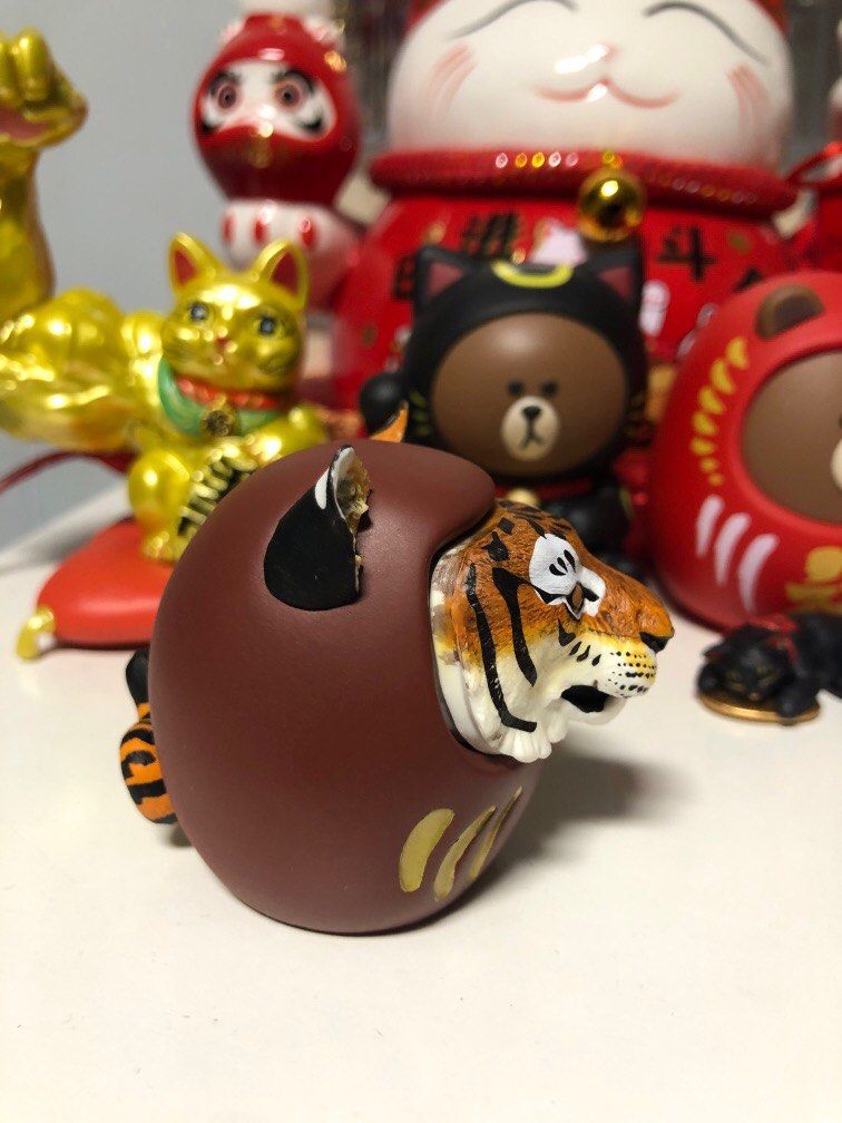 Gacha Tiger Head Daruma, Hobbies & Toys, Toys & Games on Carousell