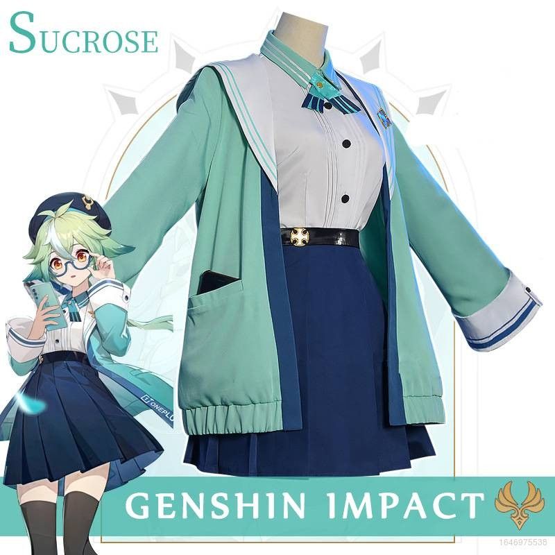 Genshin Impact Sucrose Cosplay One Plus Version, Women's Fashion ...