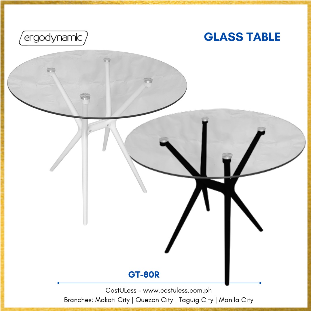 Ergodynamic Round Dining Table, Glass Dining Table on Carousell