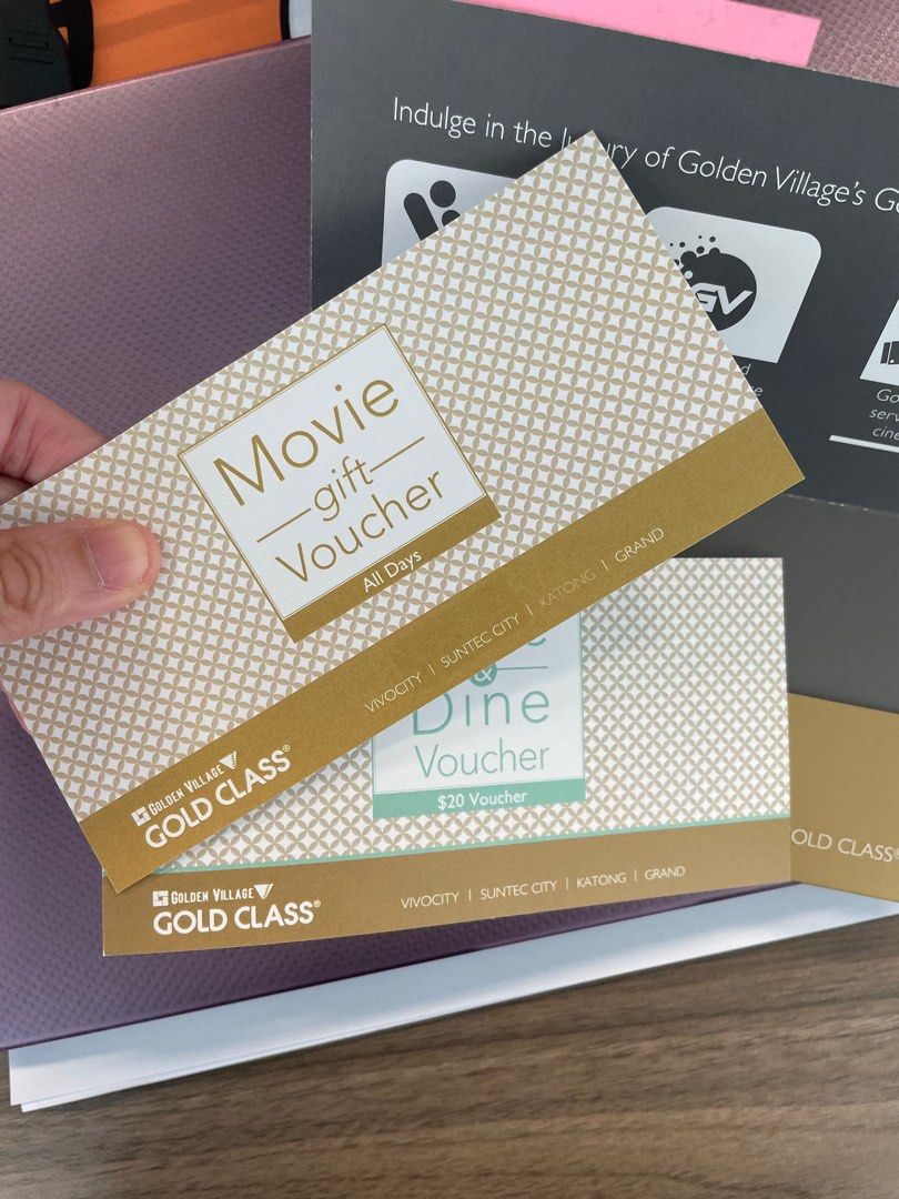 GOLD CLASS Golden Village Movie Ticket, Tickets & Vouchers, Vouchers on ...