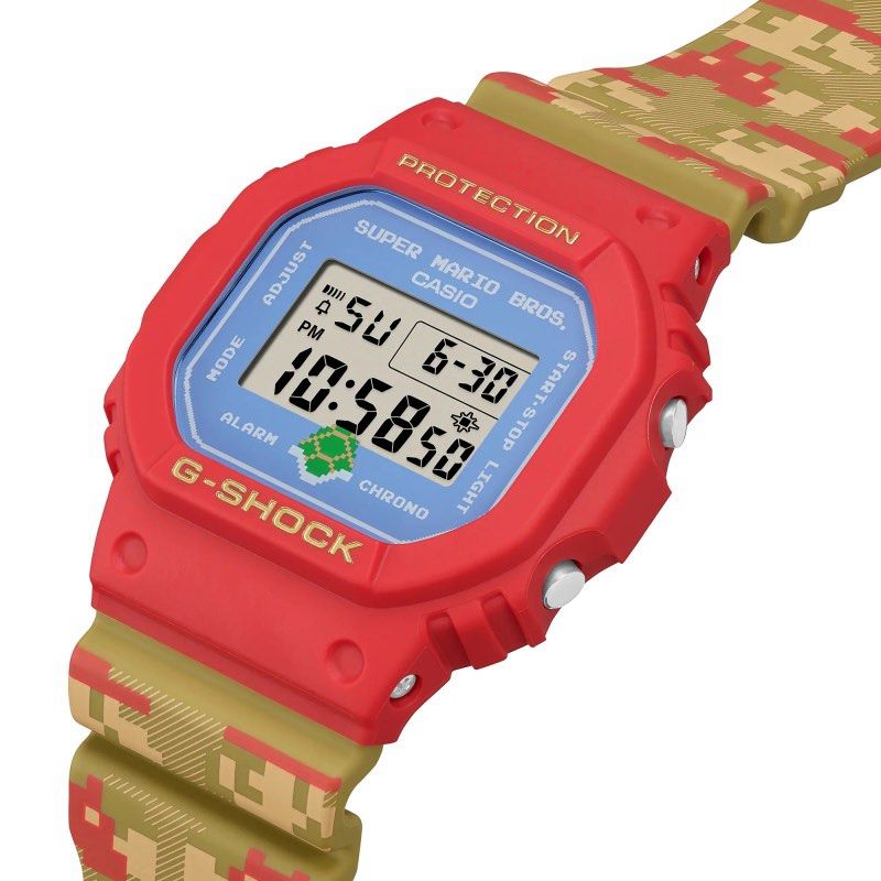 全新 超級瑪利奧 Casio G-Shock x Super Mario Bros. Model: DW-5600SMB-4, 名牌, 手錶 ...