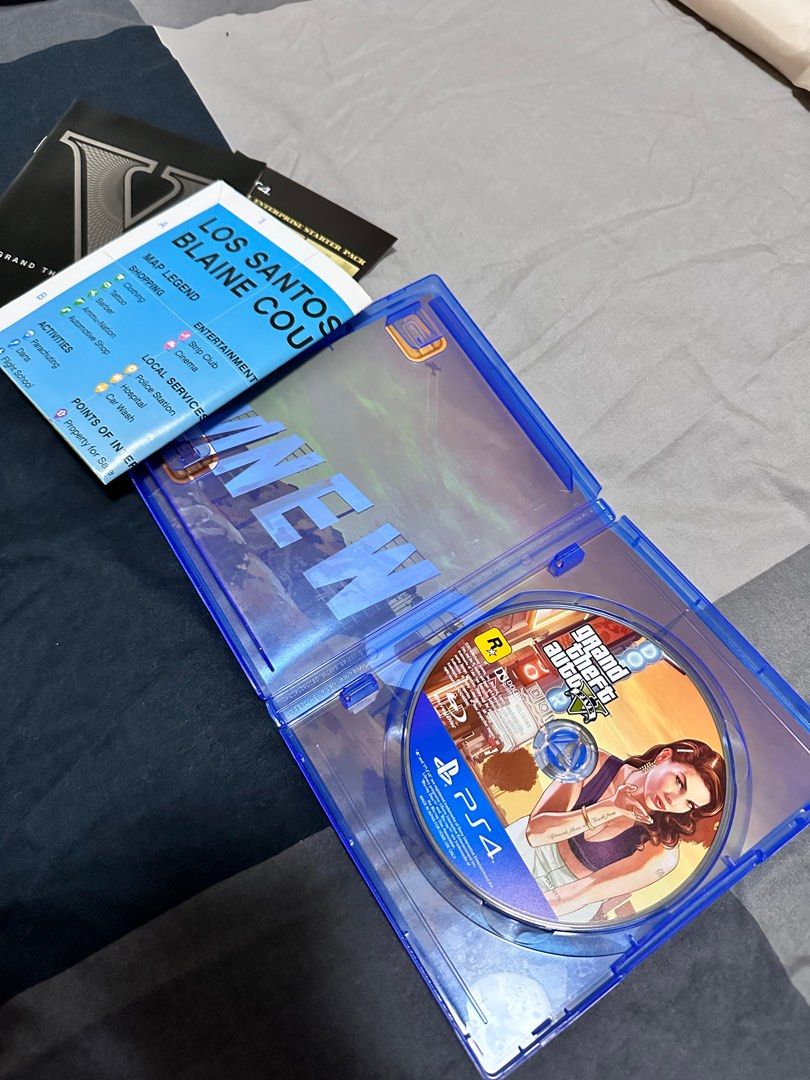 GTA 5 PS4 - Premium Edition (with Map), Video Gaming, Video Games ...
