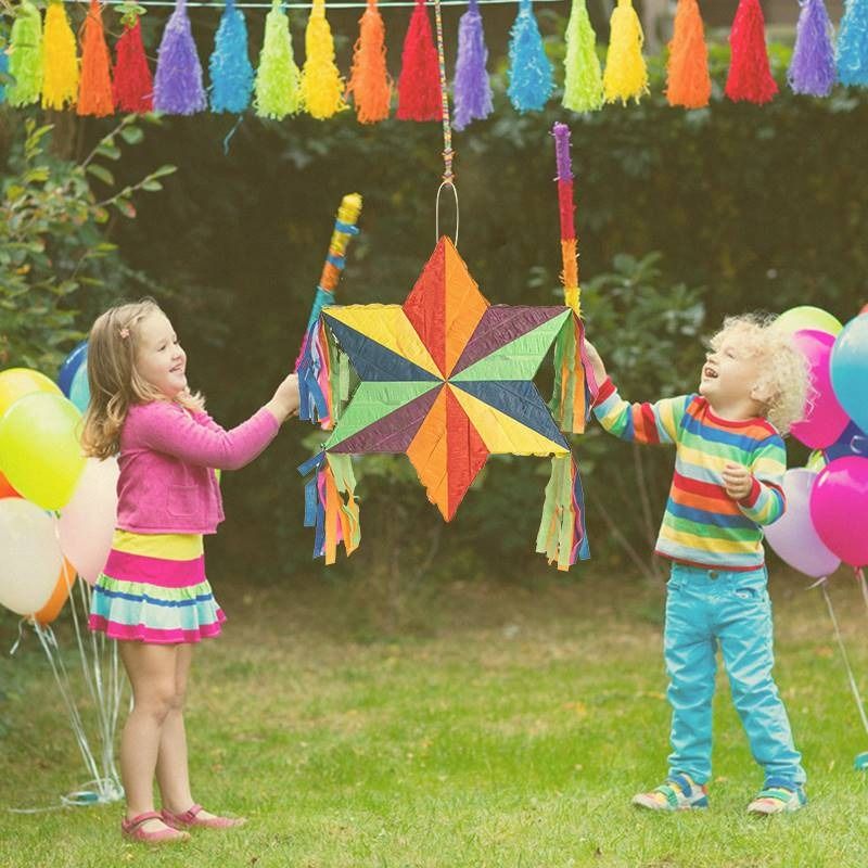 Hexagon Star Pinata (With Free Stick) (48cm x 48cm x 10cm) (Available ...