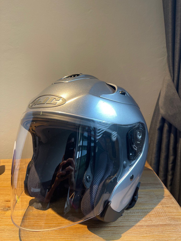 HJC FG-JET Silver, Motorcycles, Motorcycle Accessories on Carousell