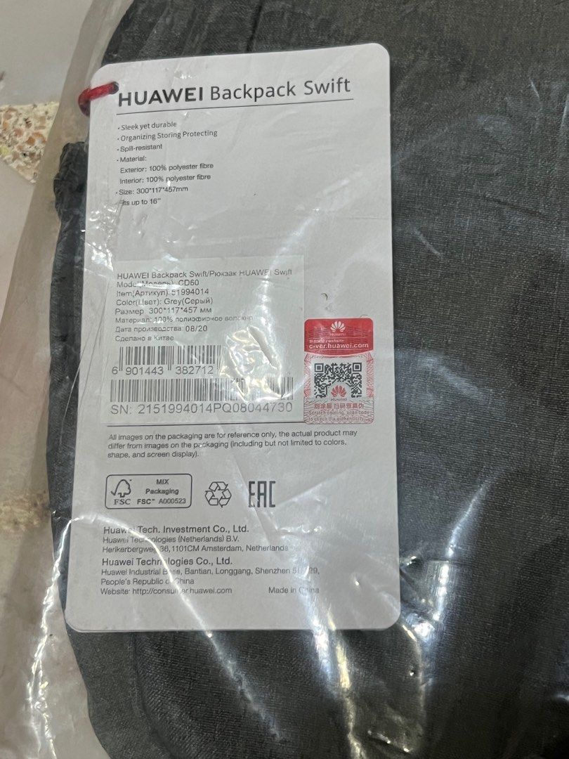 Huawei grey laptop bag for matebook, Computers & Tech, Parts ...