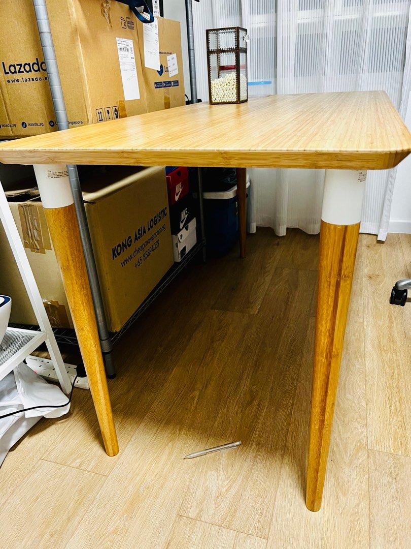 IKEA Anfallare tabletop with wood legs, Furniture & Home Living ...