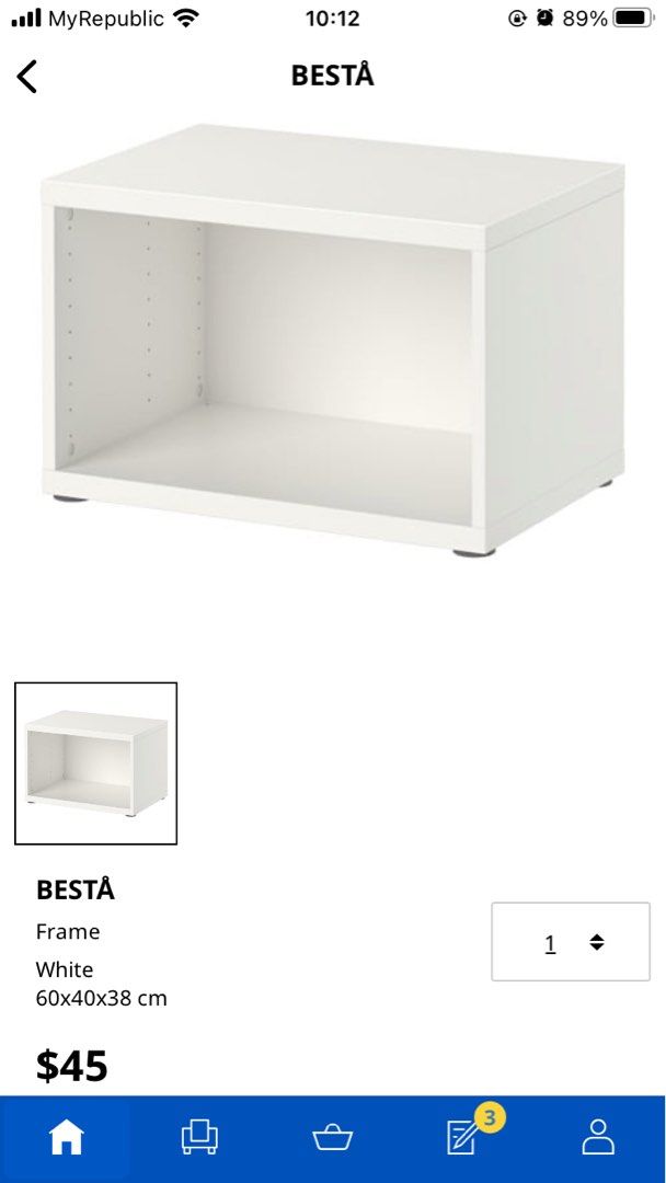 Ikea besta shelf (birch, white), Furniture & Home Living, Furniture ...