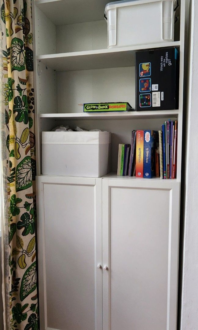 Ikea Billy bookcase with doors, Furniture & Home Living, Furniture ...