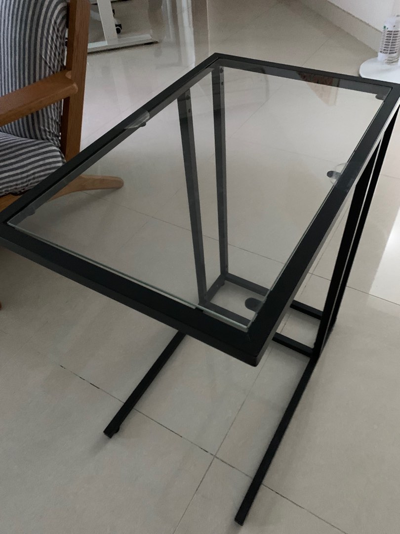 Ikea glass table, Furniture & Home Living, Furniture, Tables & Sets on ...