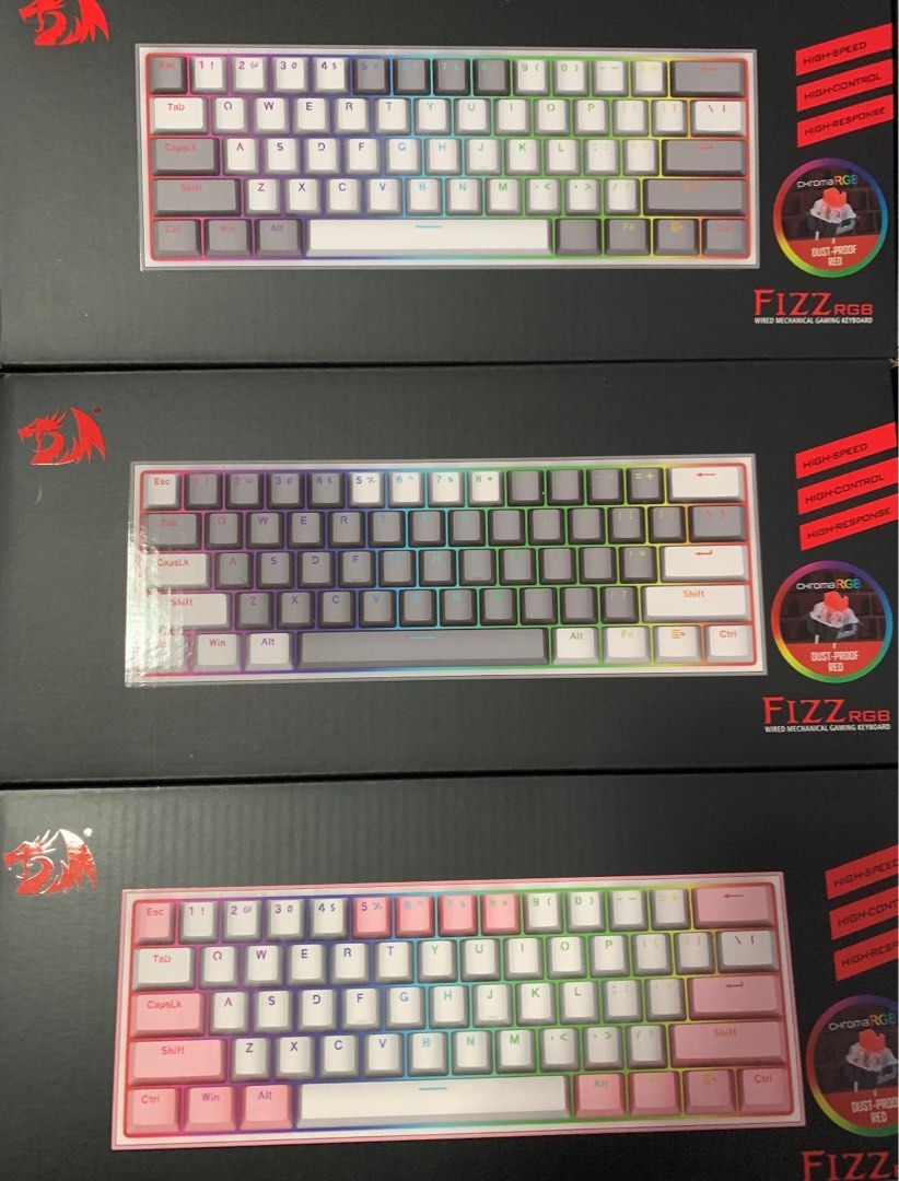 Redragon K617 Fizz 60% Wired RGB Gaming Keyboard (3 Colour Optional ...