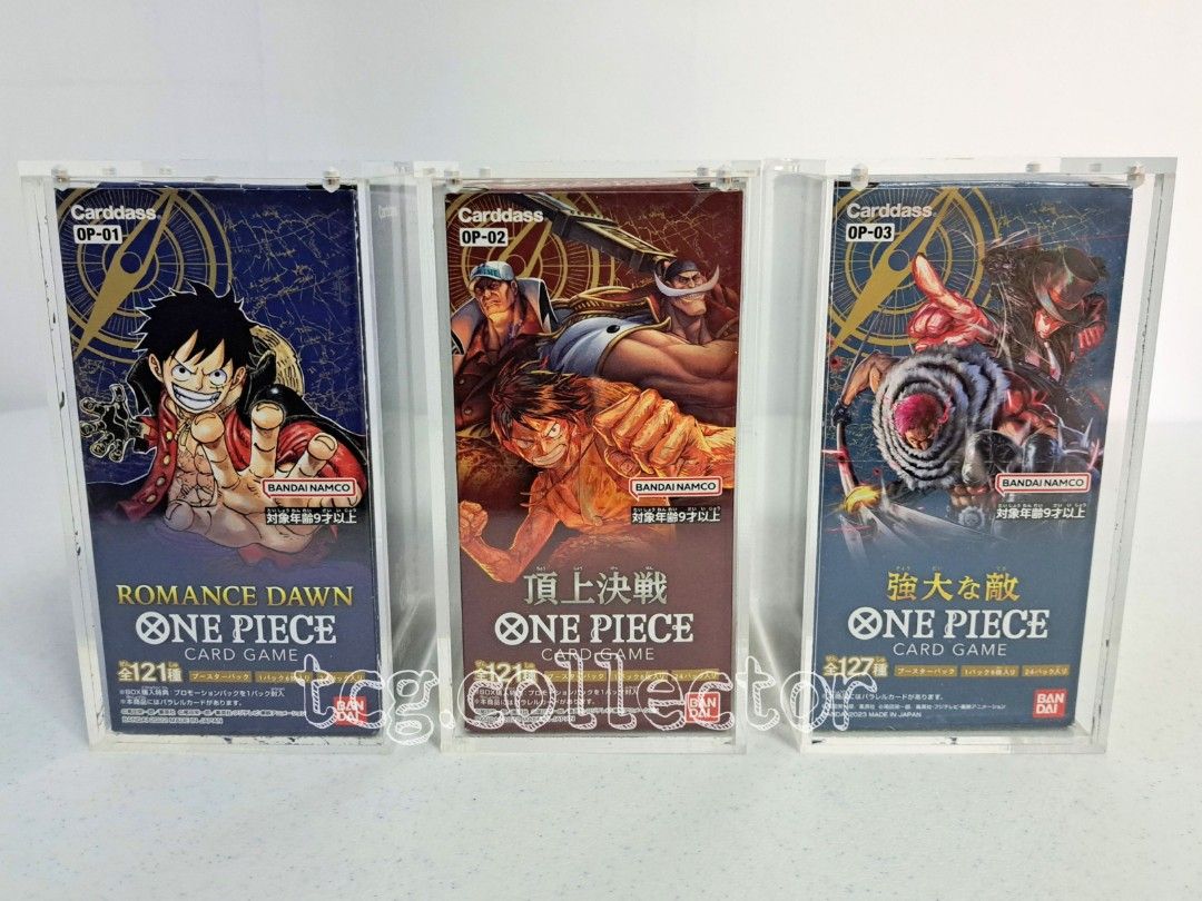 [Instock] Brand New One Piece Japanese Booster Box Acrylic Display Case ...