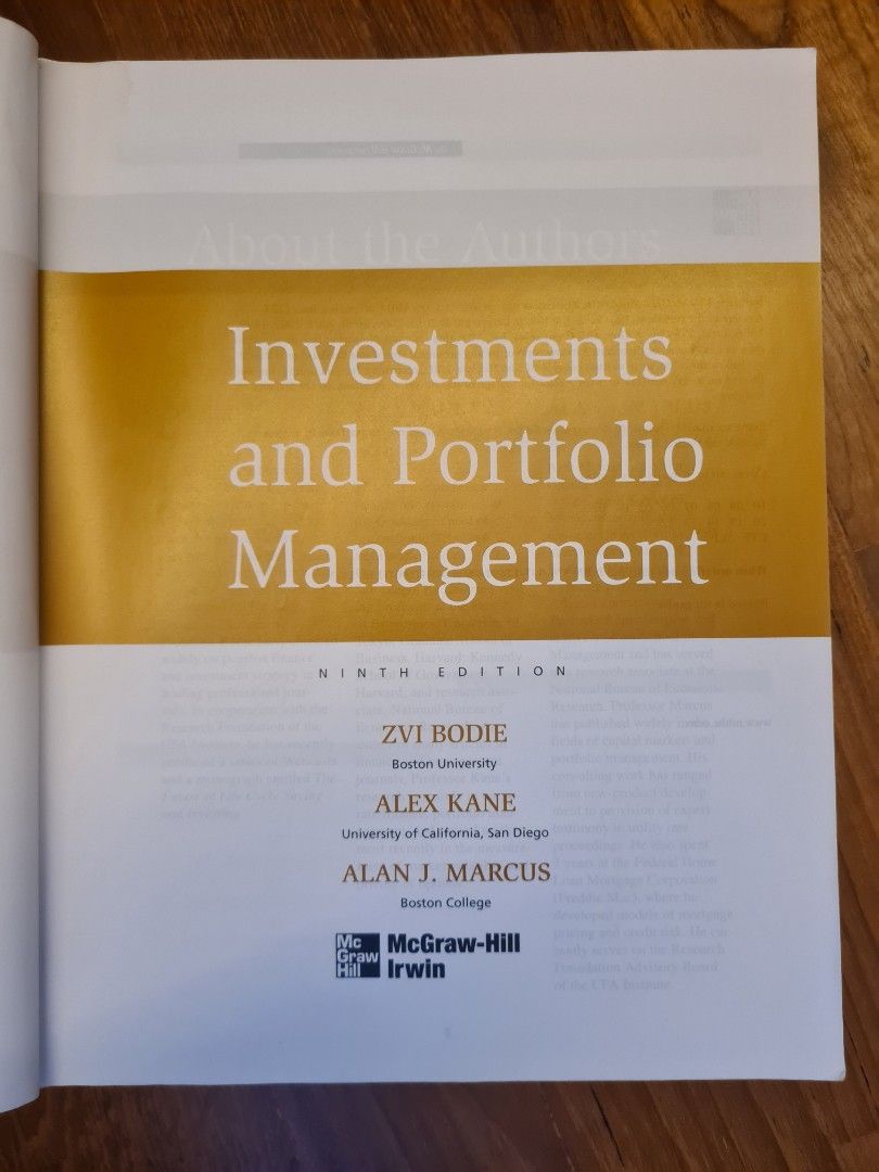 Investments and Portfolio Management 9th Edition, Hobbies & Toys, Books ...