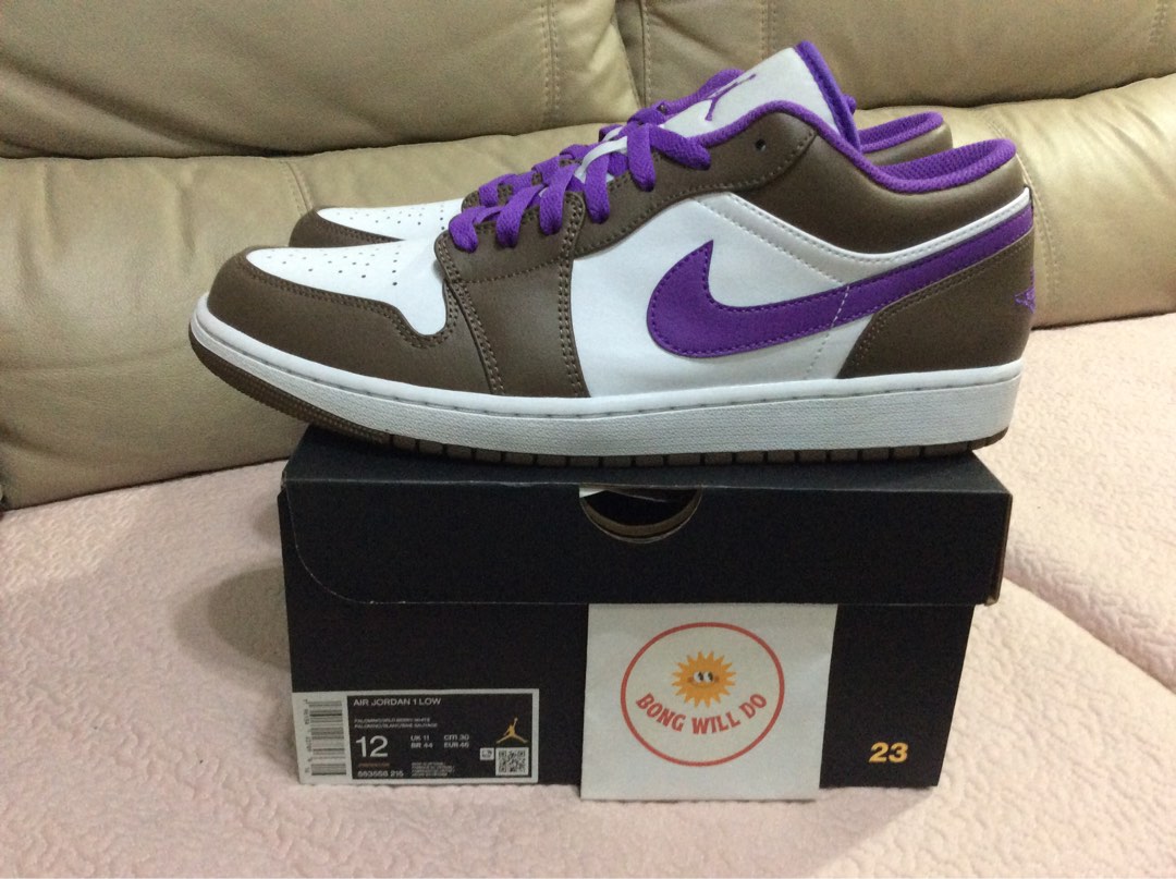 J1 Low “Palomino and Wild Berry sz 12 on Carousell