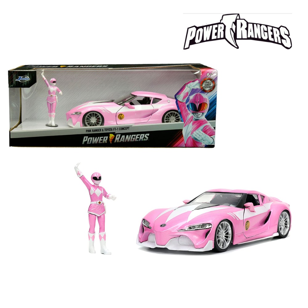 Jada 1/24 Scale Power Rangers Toyota FT-1 Concept Die-cast Car w/ 2.75 ...