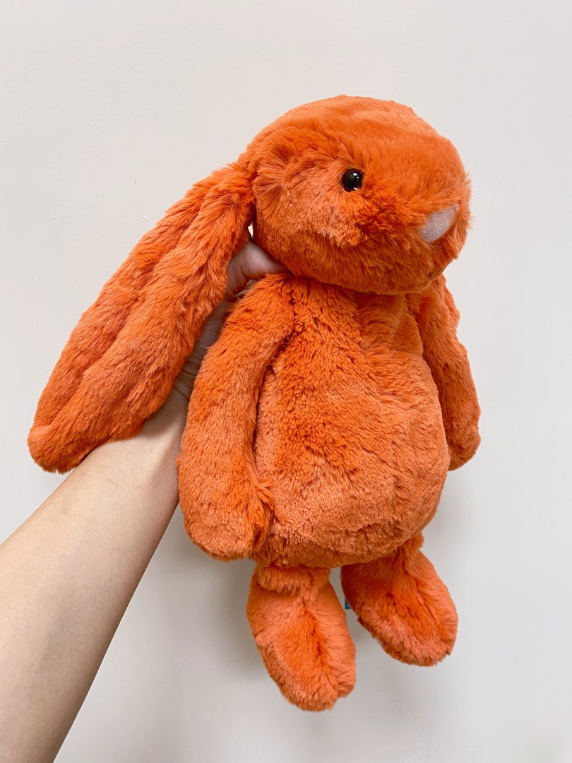 Jellycat 2023年推出新色 現貨在台 珊瑚紅棕 Bunny (31cm), 嬰兒及兒童, 嬰兒玩具在旋轉拍賣
