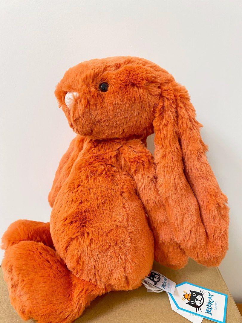 Jellycat 2023年推出新色 現貨在台 珊瑚紅棕 Bunny (31cm), 嬰兒及兒童, 嬰兒玩具在旋轉拍賣