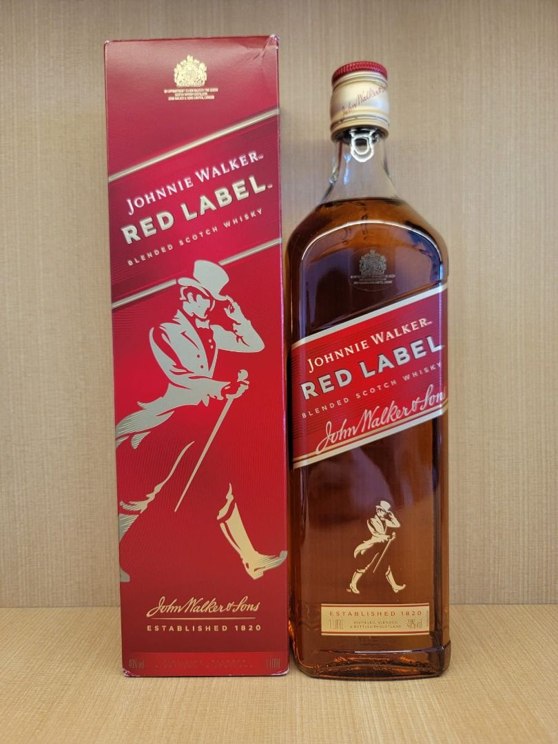 Johnnie Waller Red Label Blended Whisky 約翰走路紅牌調和威士忌, 嘢食 & 嘢飲, 酒精飲料 ...