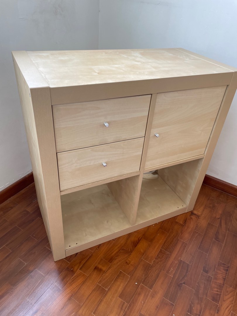 Kallax 2x2 ikea oak, Furniture & Home Living, Furniture, Shelves ...