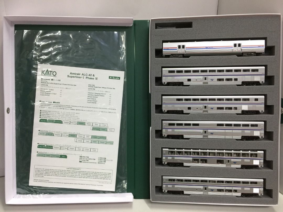 KATO N-GAUGE 10-1788 10-1789 ALC-42 & Superliner Amtrak Superliner I ...