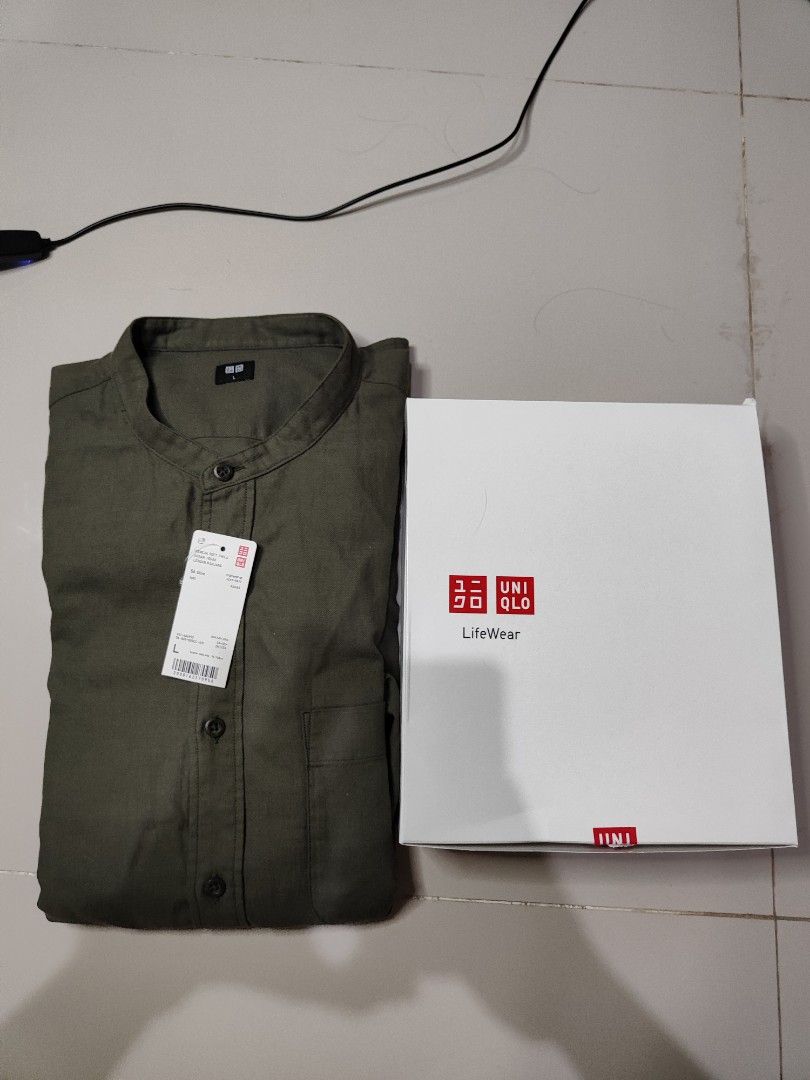 Kemeja Uniqlo Ori BARU (belum pernah dopaka), Fesyen Pria, Pakaian ...