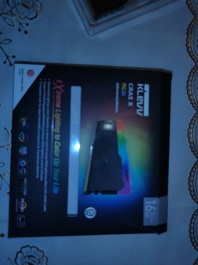 Klevv Cras X RGB Ram kit 2*8 GB 3200mhz CL16(OC 3600mhz CL16), 電腦＆科技 ...