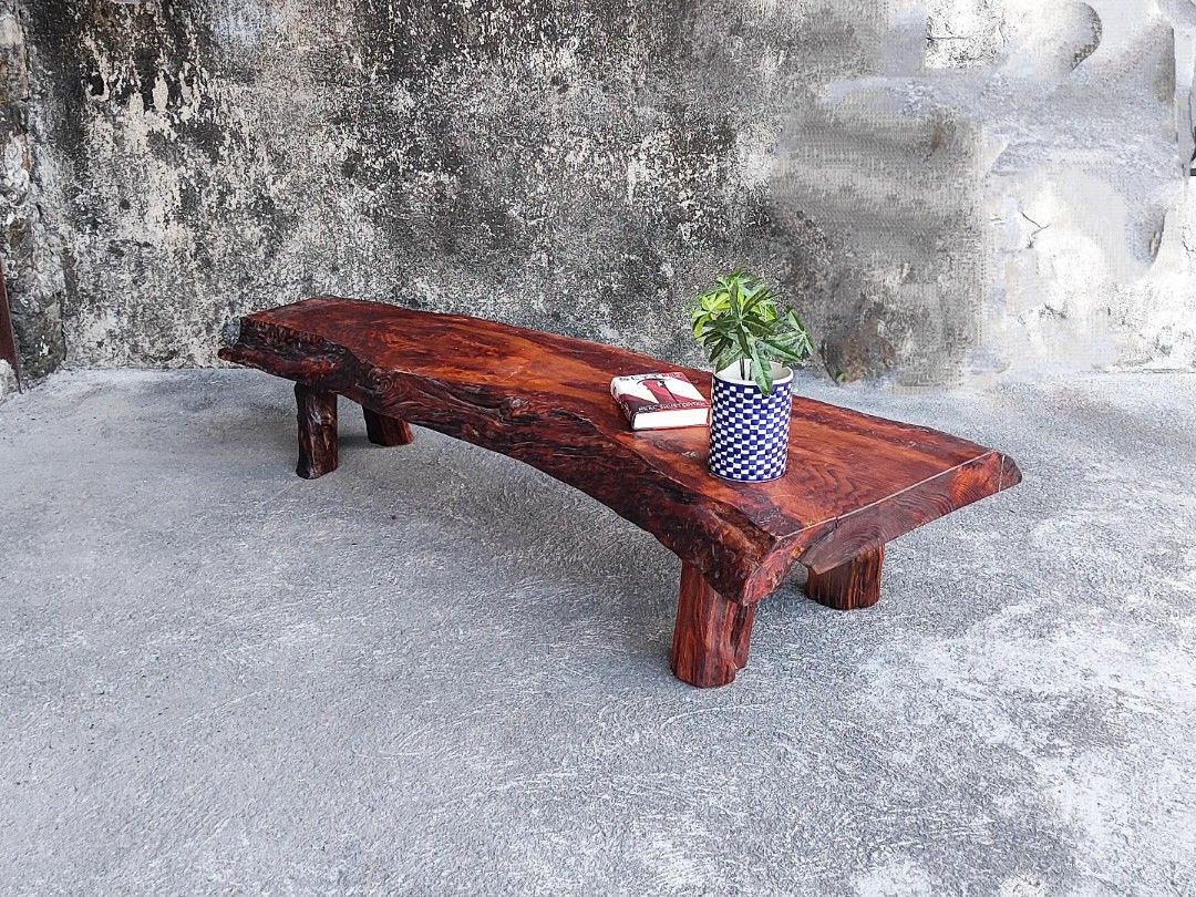 Large tree wood, live edge bench Majestic live edge pieces are the ...