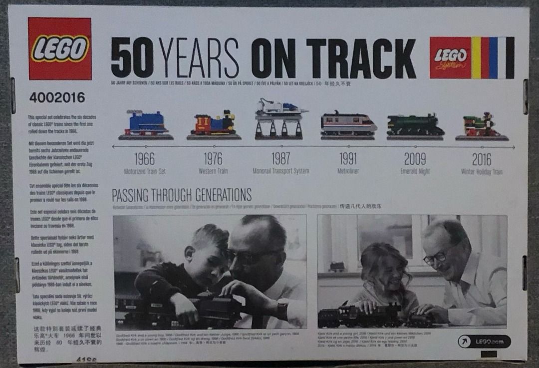 LEGO#50 YEARS ON TRACK#4002016, 興趣及遊戲, 玩具 & 遊戲類 - Carousell