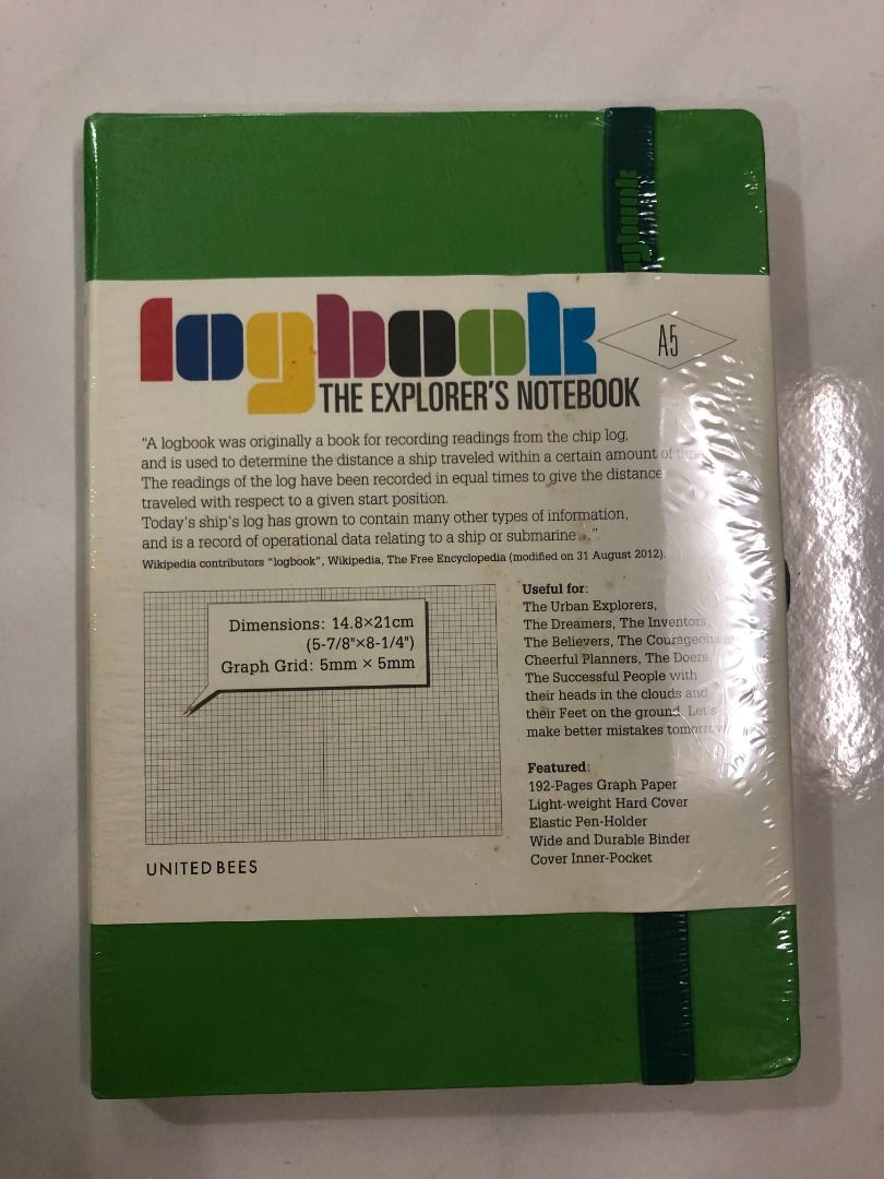 Logbook "The Explorer's Note Book" (A5), Hobbies & Toys, Stationery ...