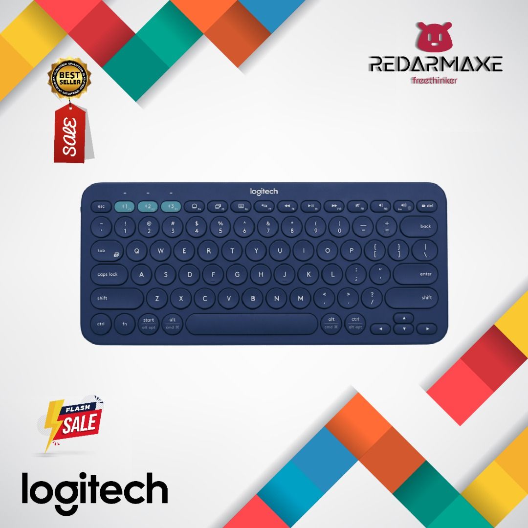 Logitech K380 Multi-Device Bluetooth Keyboard (Blue Color), Computers ...