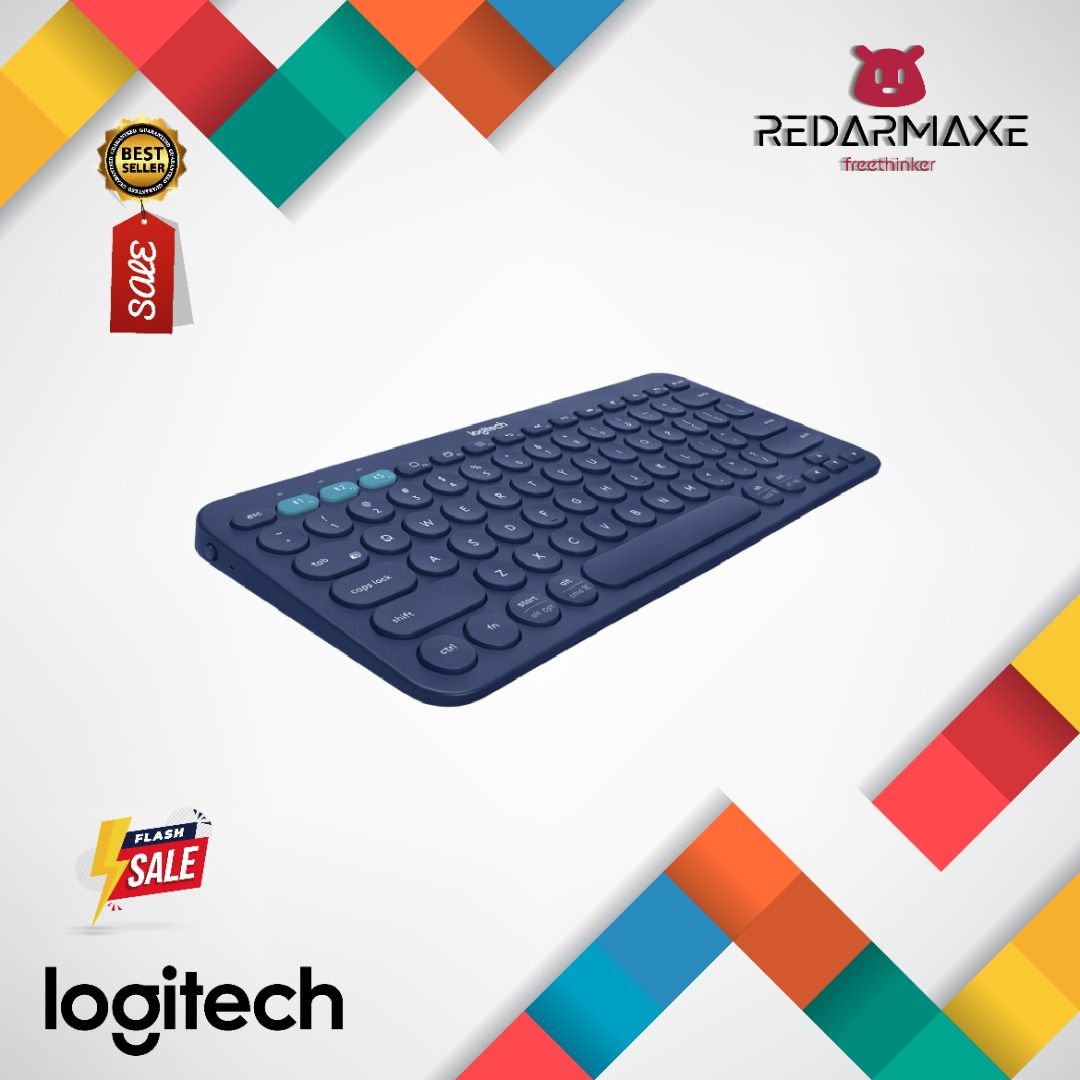 Logitech K380 Multi-Device Bluetooth Keyboard (Blue Color), Computers ...