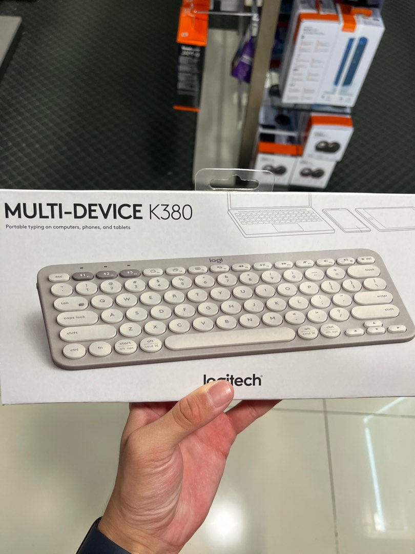 Logitech K380 Multi Device Bluetooth Keyboard Sand Computers Tech Parts Accessories