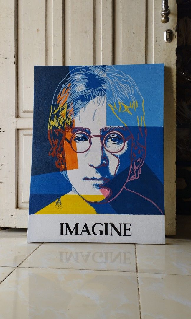 Lukisan John Lennon by Andy Warhol, Desain & Kerajinan Tangan, Karya ...